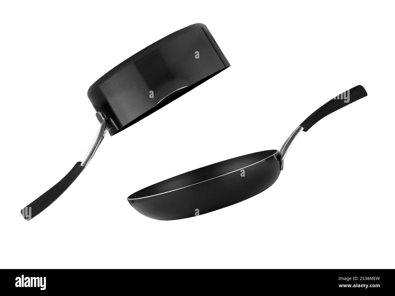 black frying pan isolated on white background. black frying pan ...