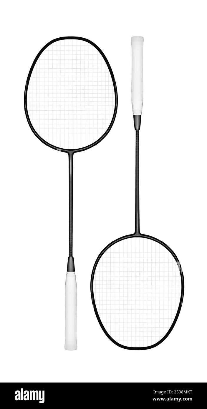 Badminton rackets isolated on white background. Badminton rackets ...