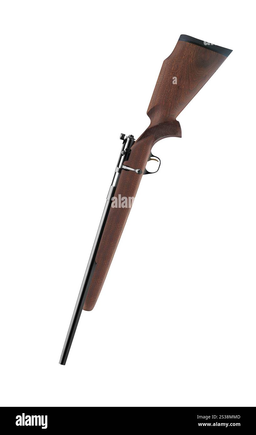 Hunting rifle isolated on white background. Hunting rifle isolated on ...