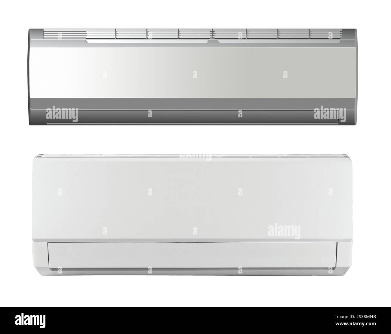 White color air conditioner machine isolated on white background. White ...