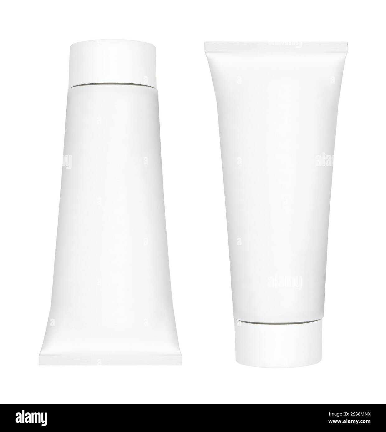 white cosmetic cream tubes isolated on white background. white cosmetic ...