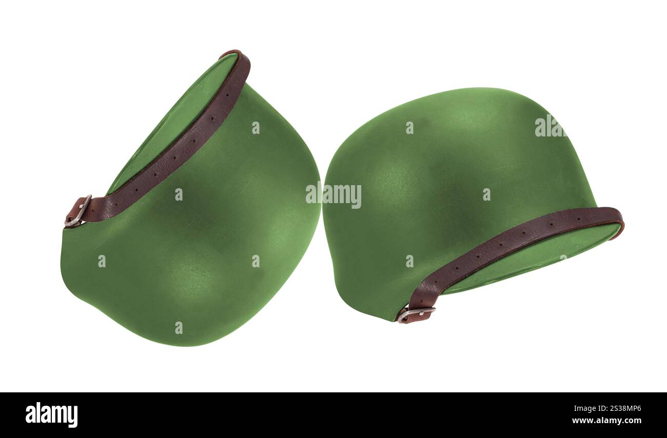 A Soviet military helmets isolated on white background. Soviet military ...