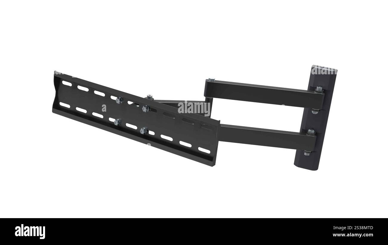 Grey color parts of wall mount brackets isolated on white background ...