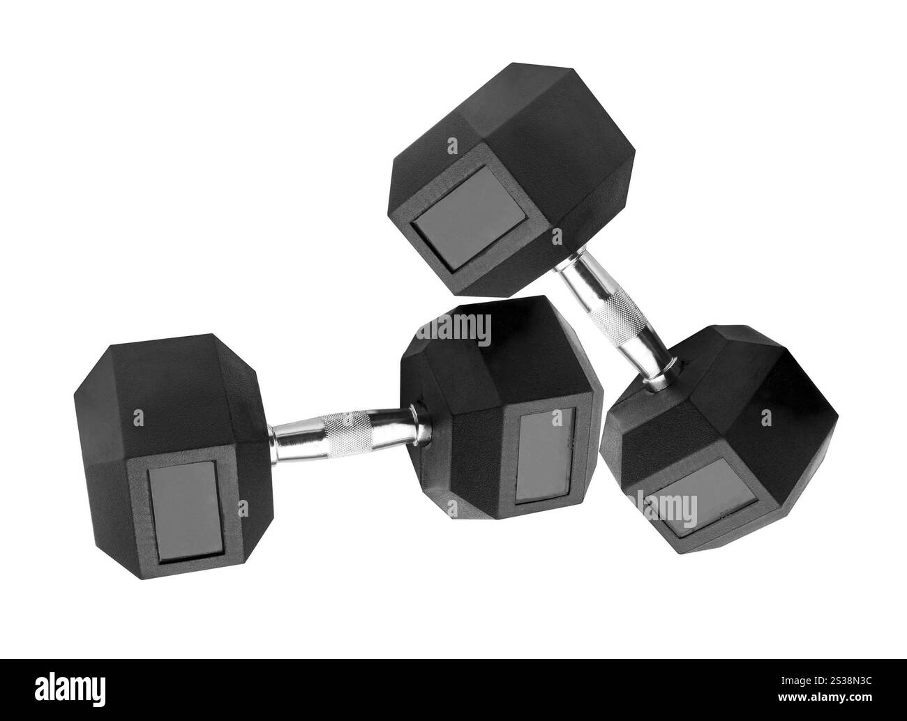 Dumbbel isolated on white background. Dumbbell Stock Photo - Alamy