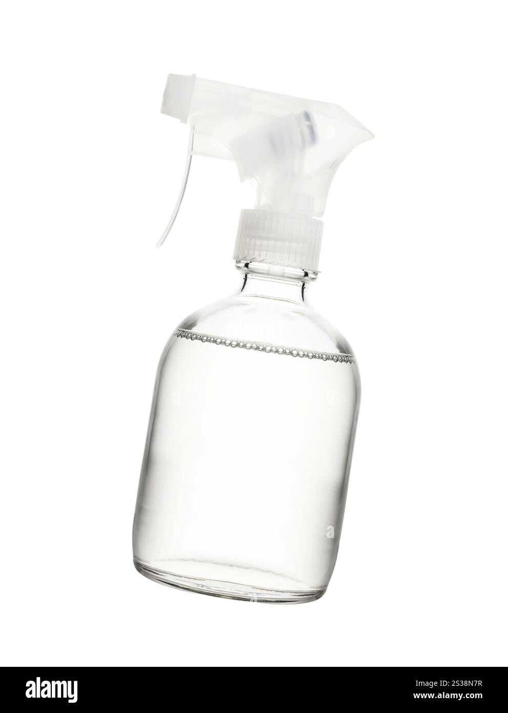 Blue plastic spray bottle isolated on white background. Blue plastic ...