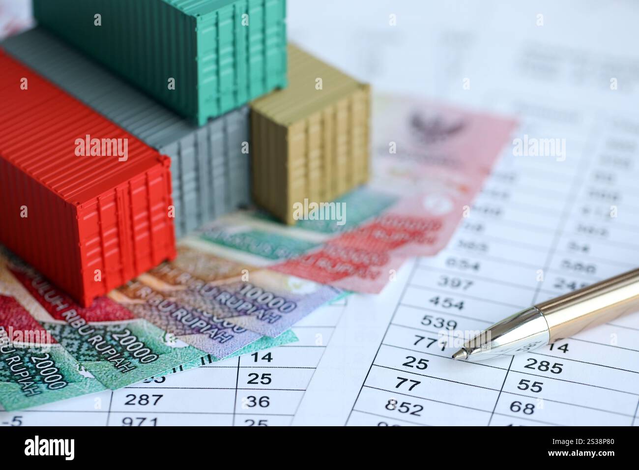 Global business container cargo ship in import export business logistic ...