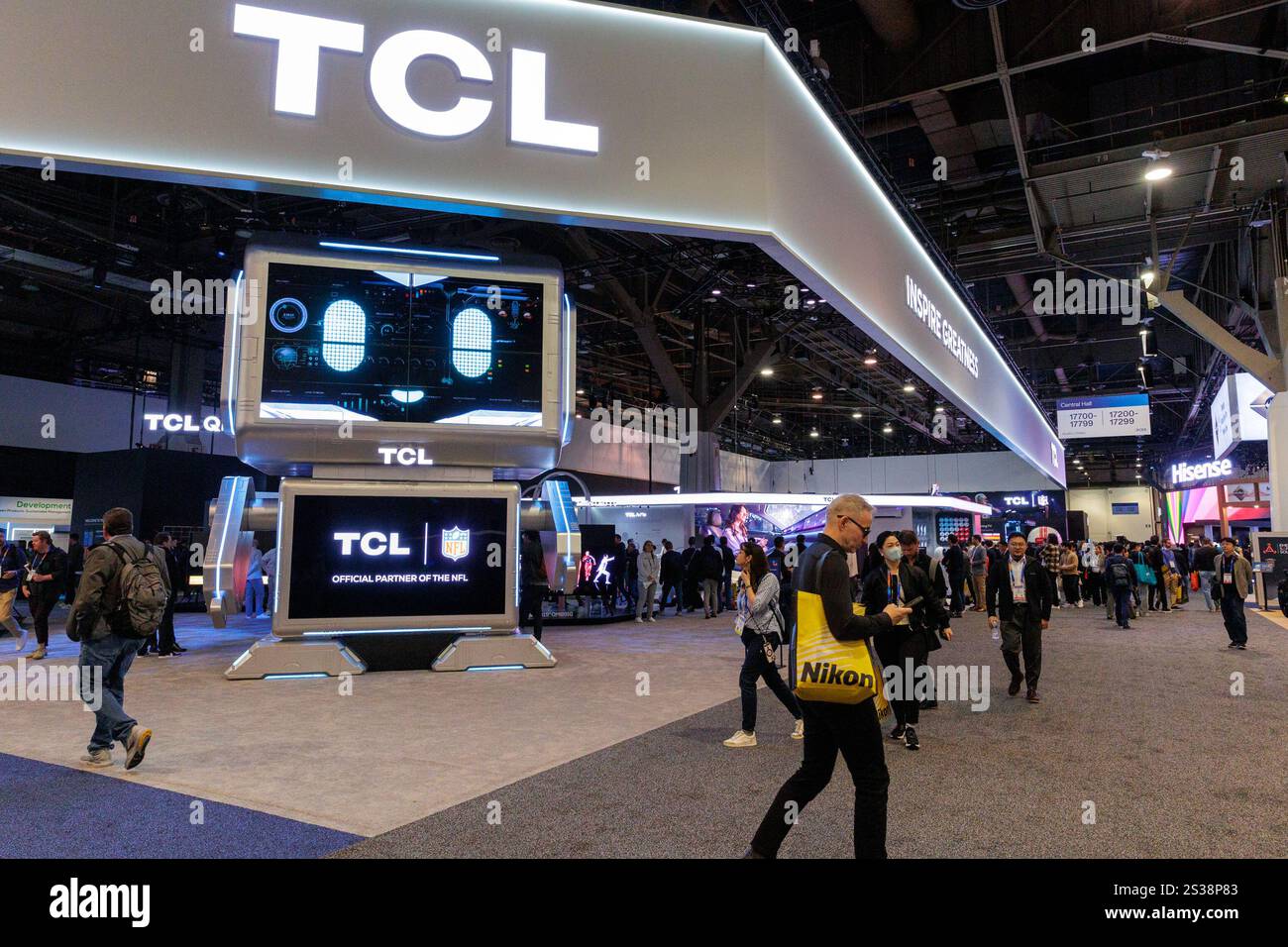Las Vegas, USA. 08th Jan, 2025. The TCL booth at the Las Vegas ...