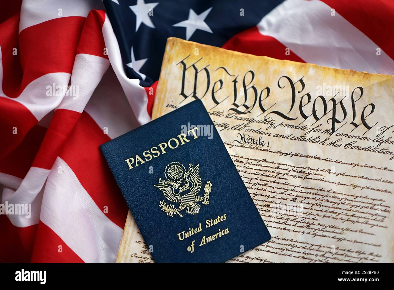 Preamble to the Constitution of the United States with passport and ...