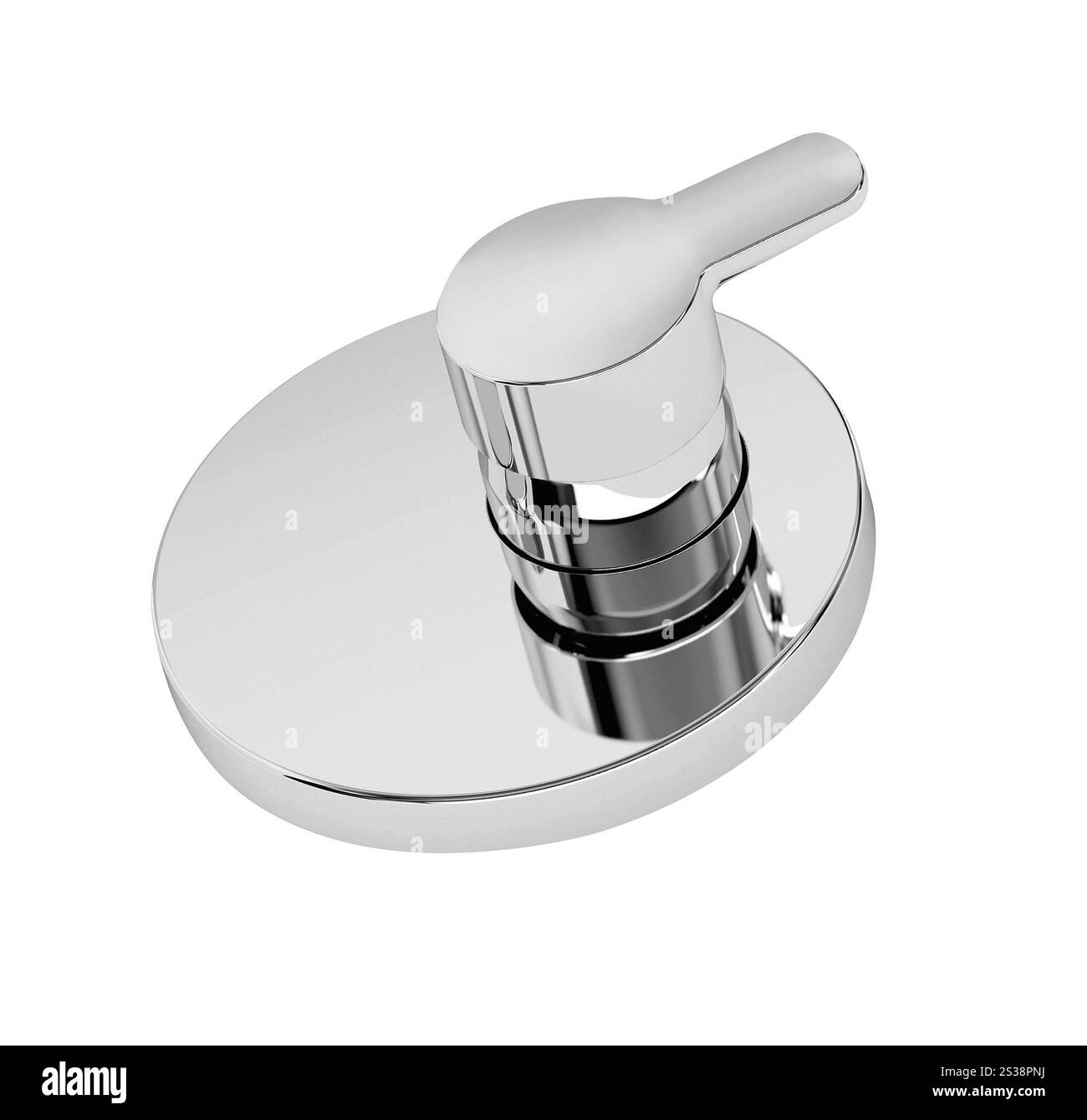 Shiny Shower Water Switcher Isolated on White Background. Shiny Shower ...