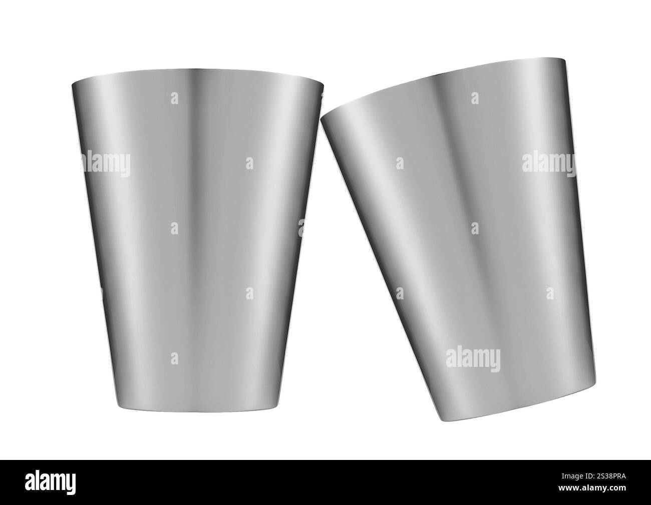 Metallic bucket. Isolated on white background. Metallic bucket Stock ...