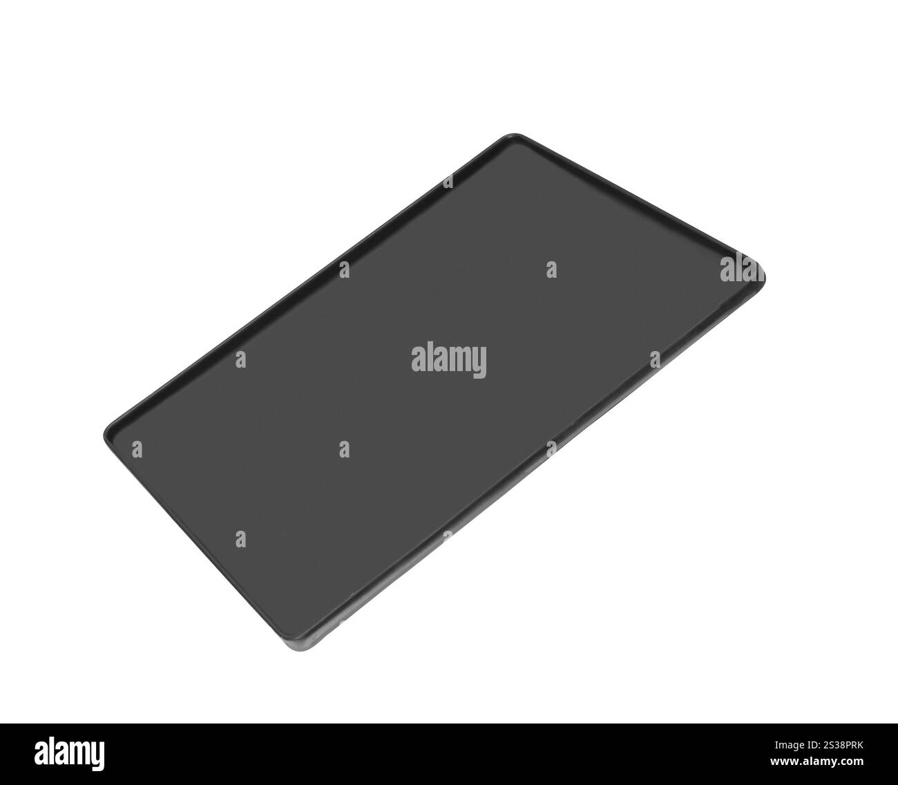 Black food tray isolated on white background. Black food tray Stock ...