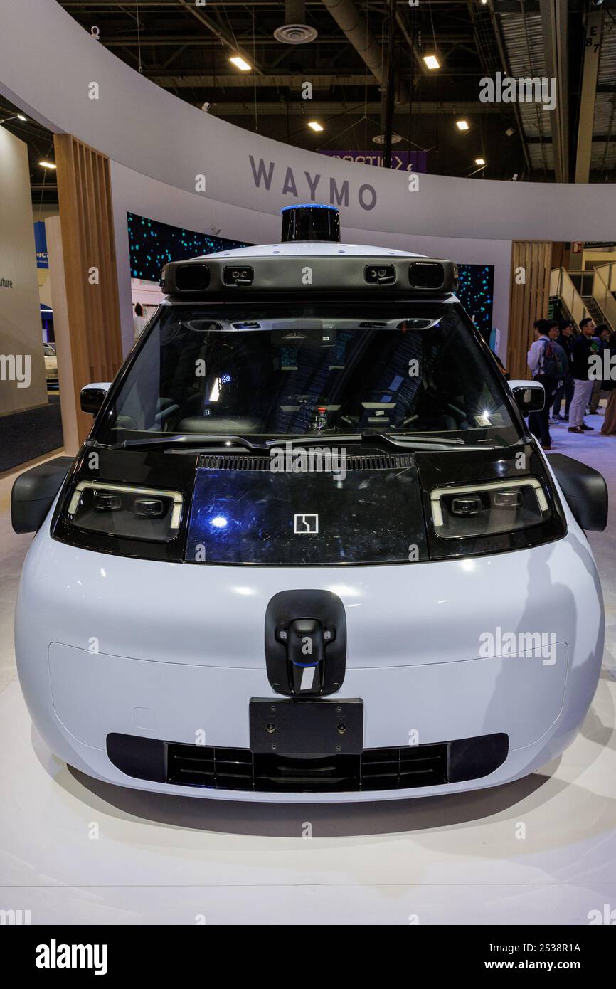 The Zeekr RT on display in the Waymo booth at the Las Vegas Convention ...