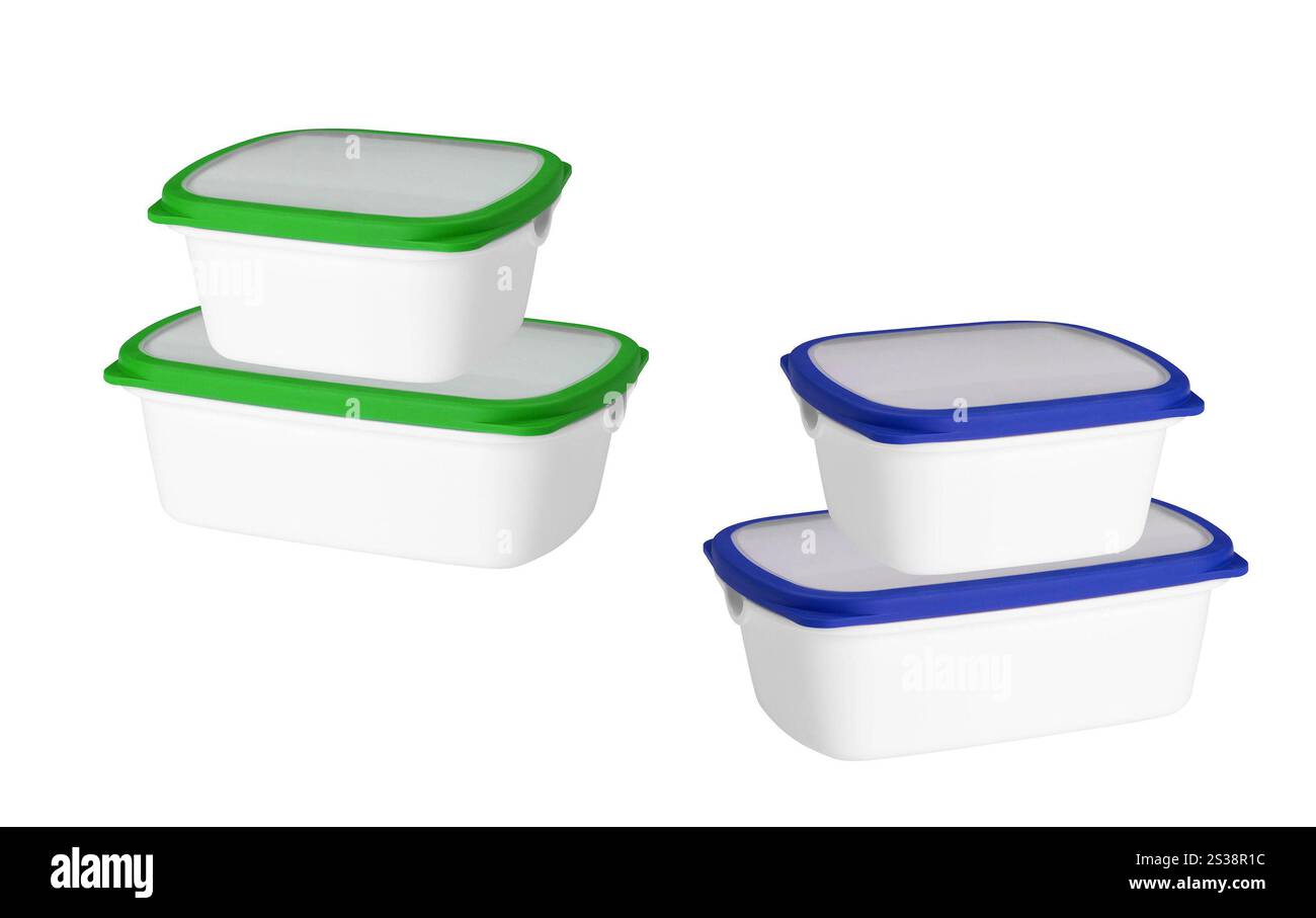 plastic containers isolated on a white background. plastic containers ...