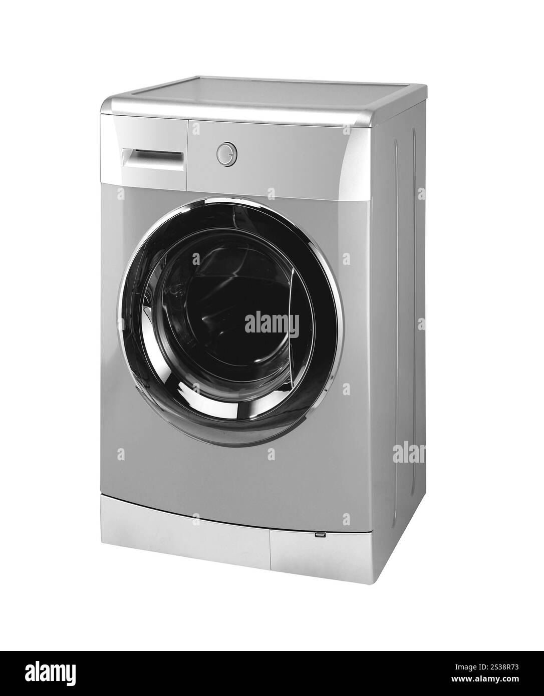 Closed washing machine on white background. Closed washing machine ...