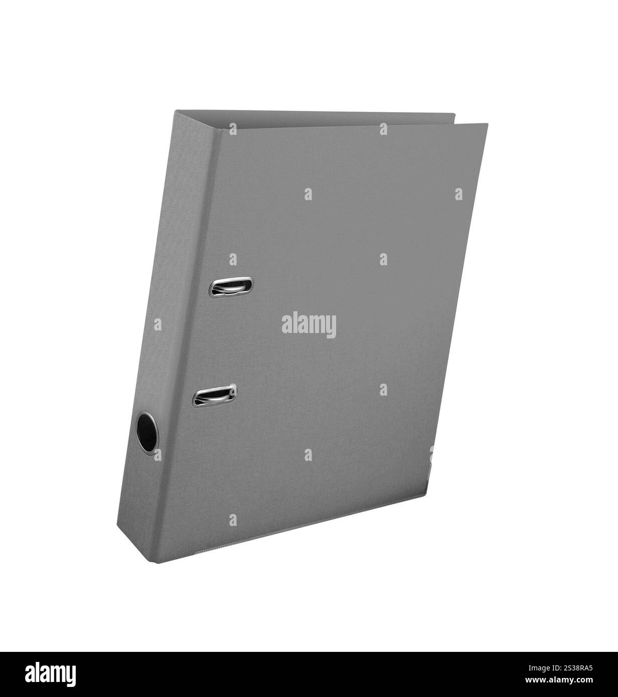 Blank closed office binder isolated on white background. Blank closed ...