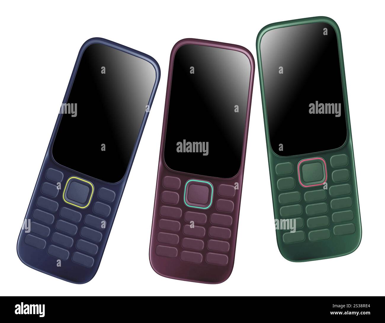 cellphones isolated on white background. cellphones isolated on white ...