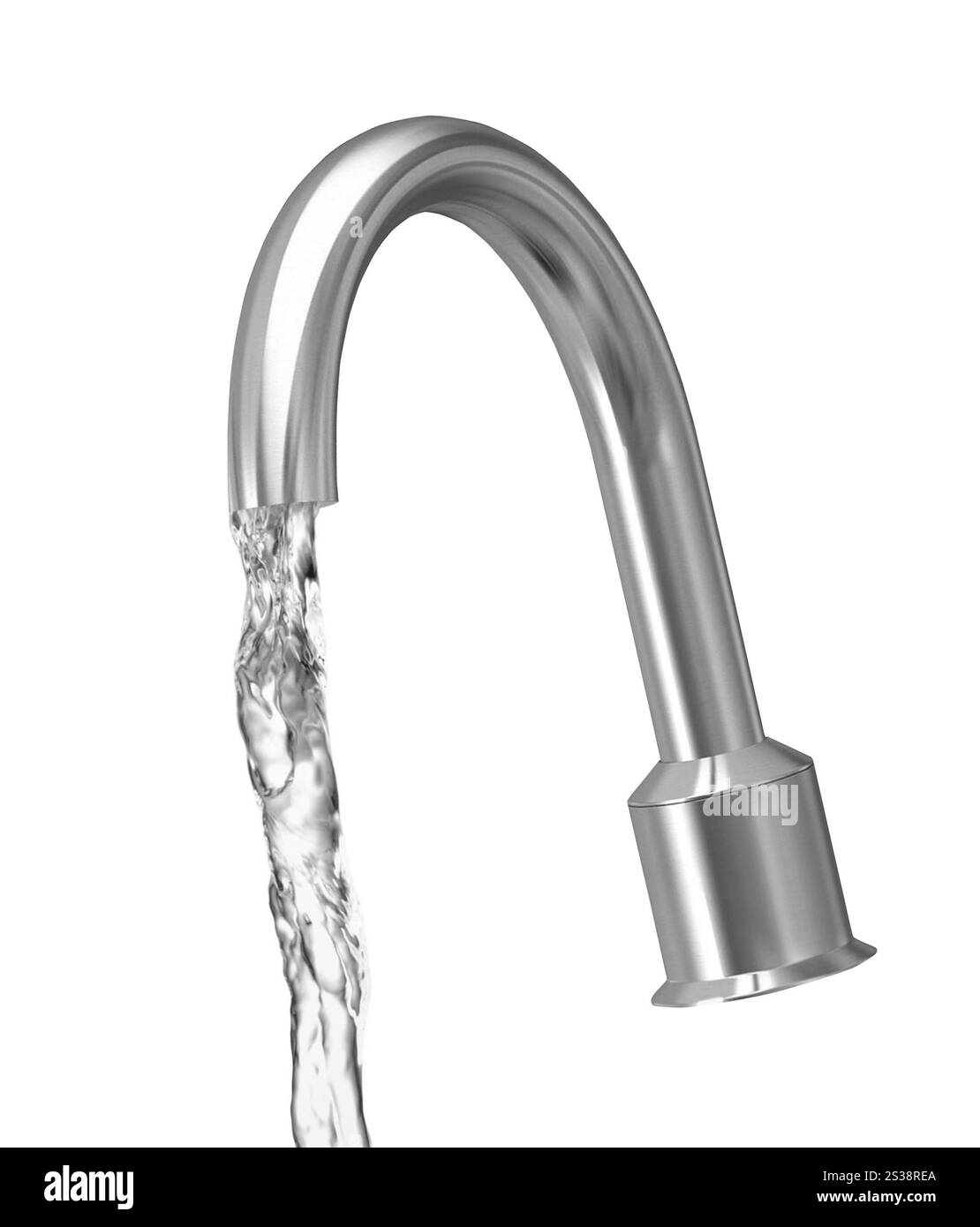 Chrome Faucet Isolated on White Background Stock Photo - Alamy