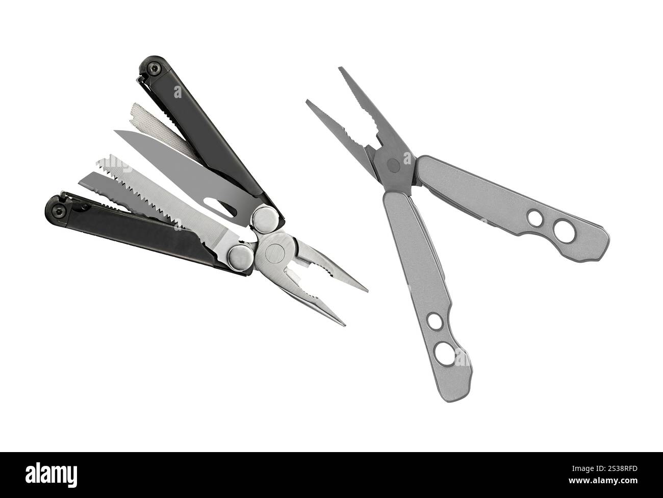 Steel multitools isolated on white background. Steel multitools ...
