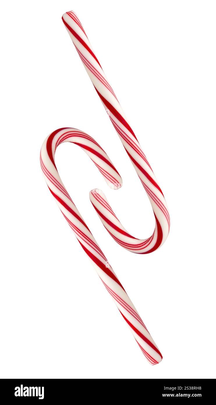 Two candy canes isolated on white background. Two candy canes isolated Stock Photo - Alamy