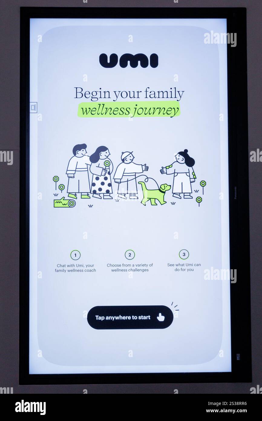 UMI, a Coach for Family Wellness, by Panasonic, on display at the Las ...