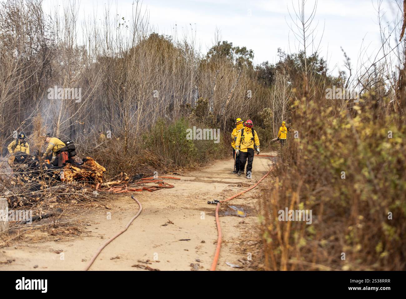 Firefighters battle multiple wildfires across Los Angeles, including the Palisades, Eaton, Hurst ...