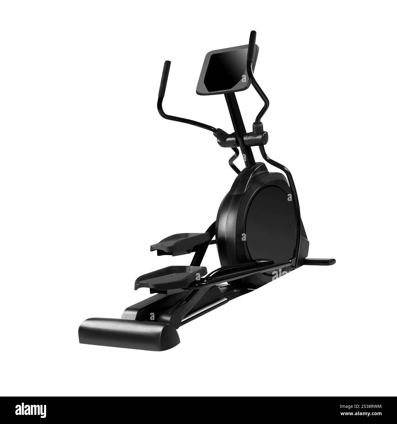 Elliptical gym machine isolated on white background. Elliptical gym ...