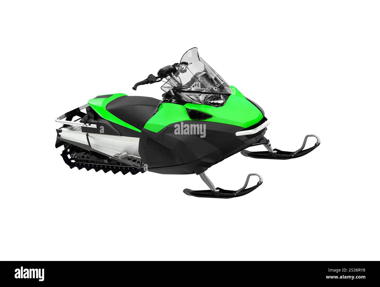 green snowmobile isolated on white background. green snowmobile ...