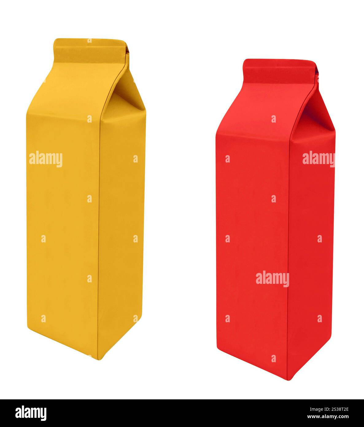 Packages of milk isolated on a white background. Packages of milk ...