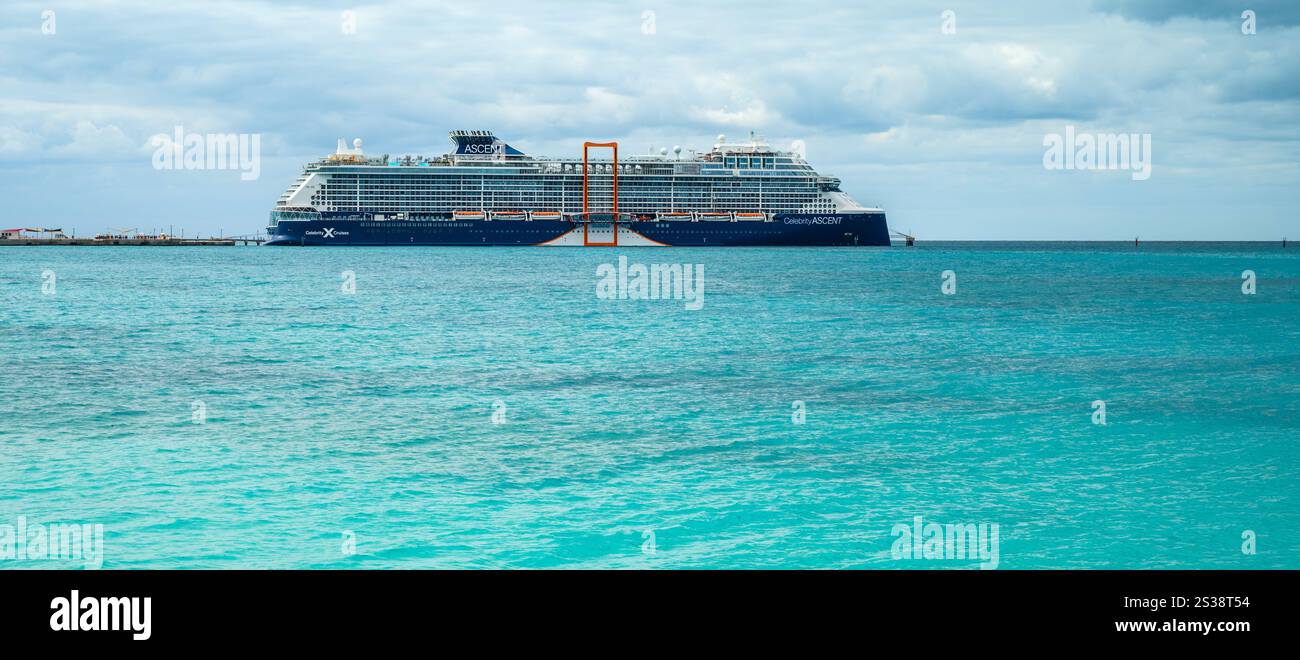Bimini, Bahamas - Nov 18, 2024: Side view of cruise ship Celebrity ...