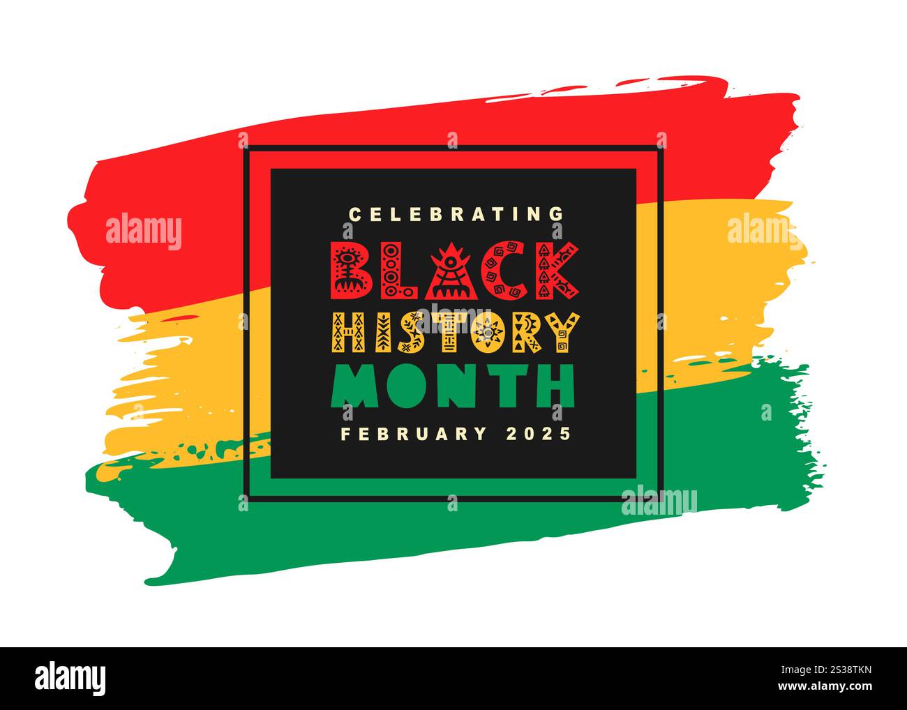 Black History Month 2025 African American Banner Stock Vector Image ...