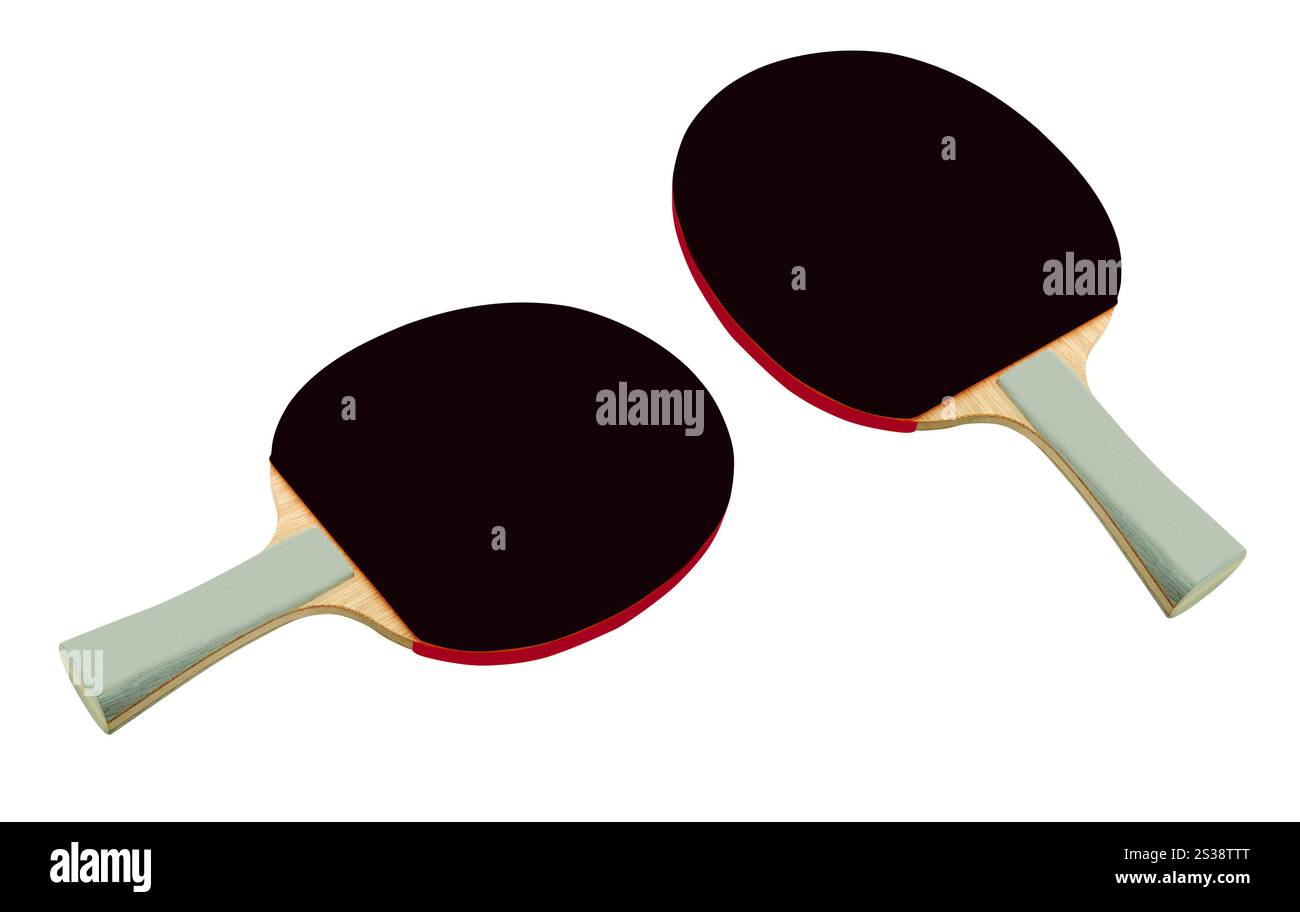 ping-pong rackets isolated on white background. ping-pong rackets Stock ...