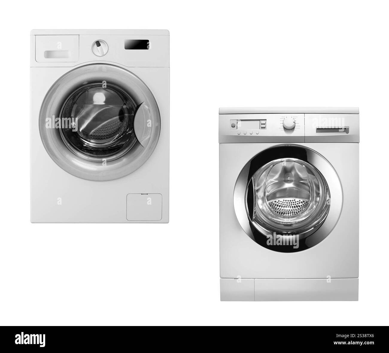 Washing machines isolated on white background Stock Photo - Alamy