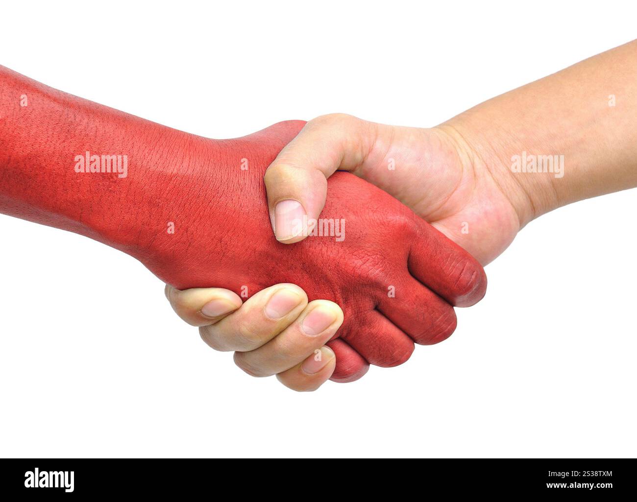 Bloody Handshake with Blood-Covered Hand isolated Stock Photo - Alamy