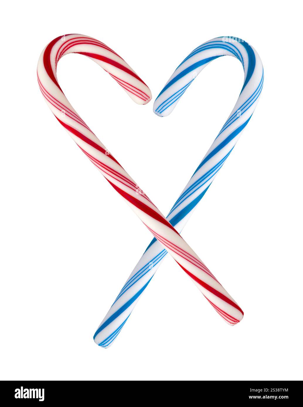 Two candy canes isolated on white background. Two candy canes isolated ...