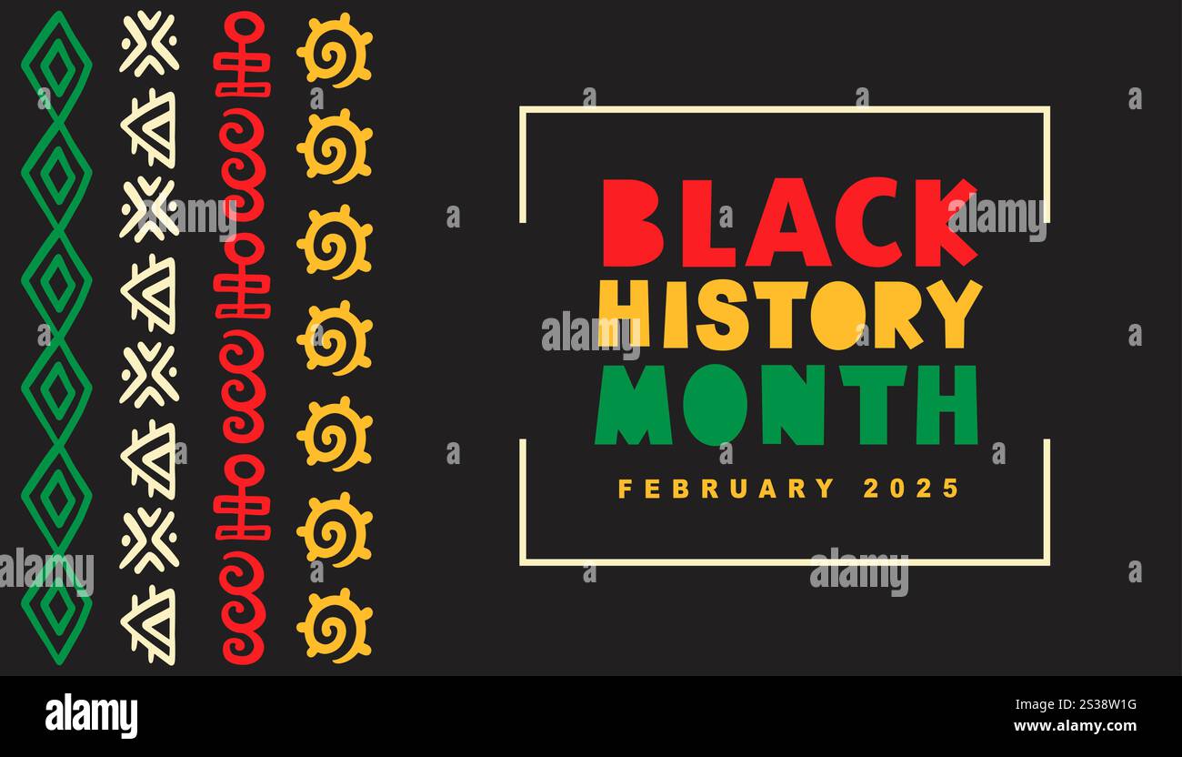 Black History Month 2025 African American Banner Stock Vector Image ...