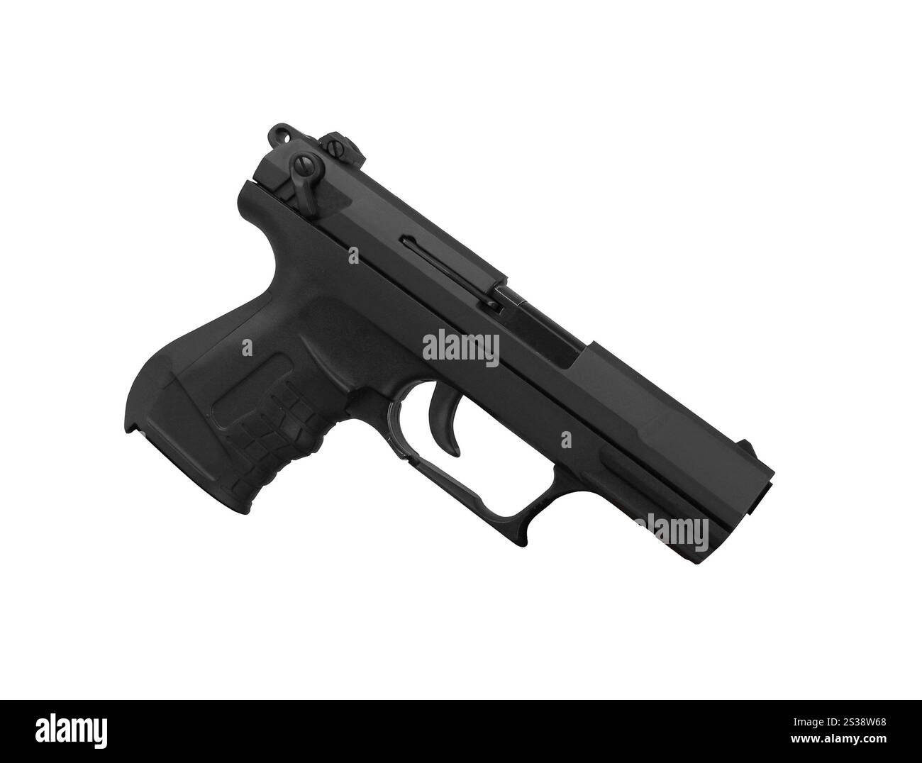 Pistol isolated on white background. Pistol isolated Stock Photo - Alamy