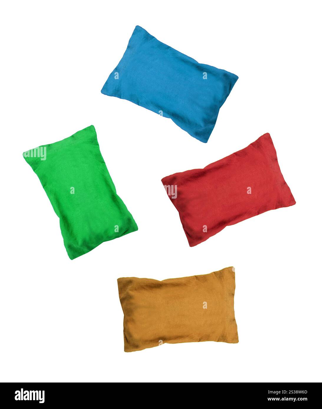 Bright pillows on blue Cut Out Stock Images & Pictures - Alamy