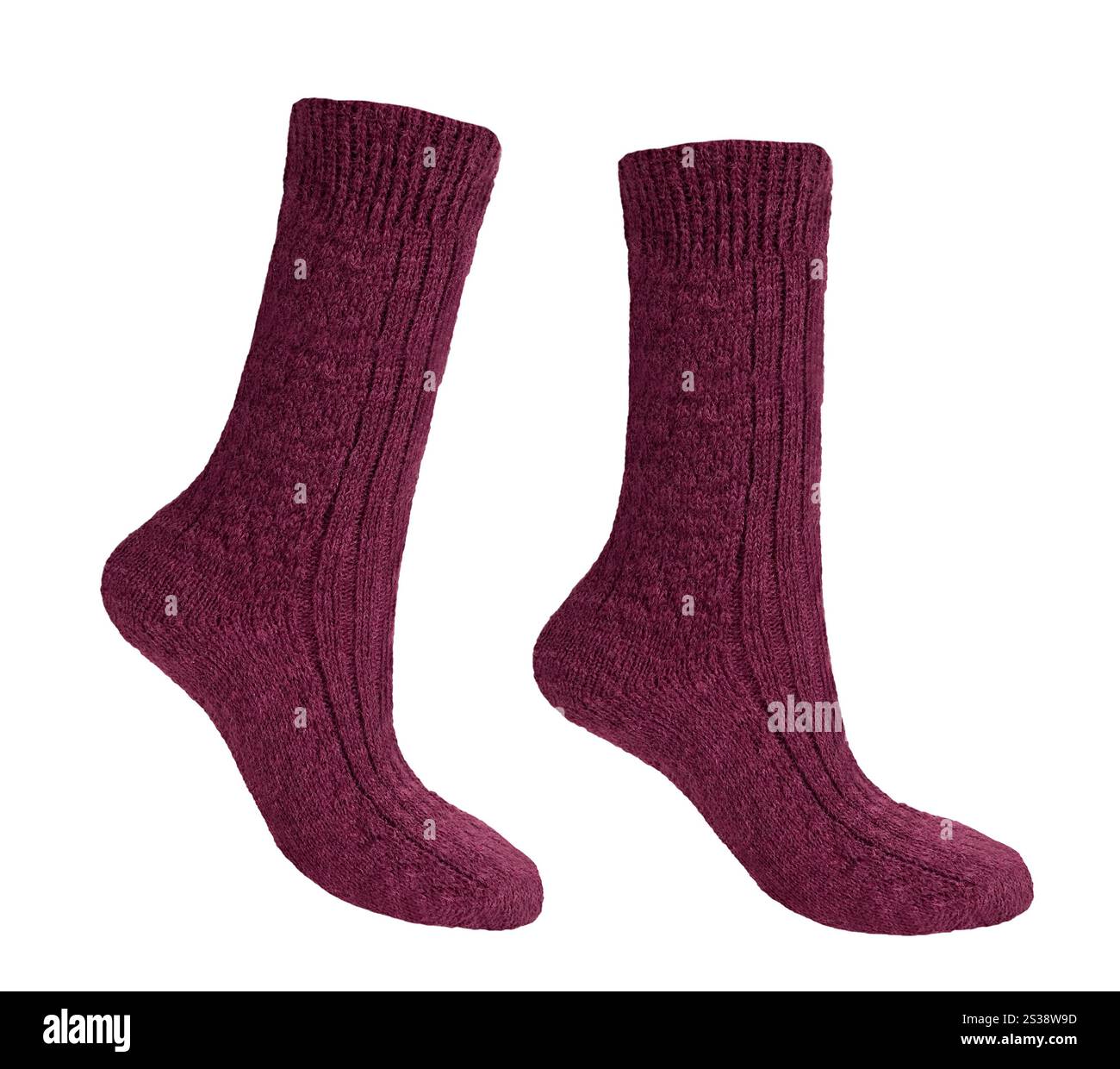 Red sock on white background Stock Photo - Alamy