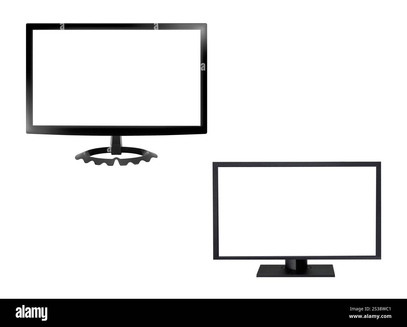 monitors isolated on white background. monitors Stock Photo - Alamy