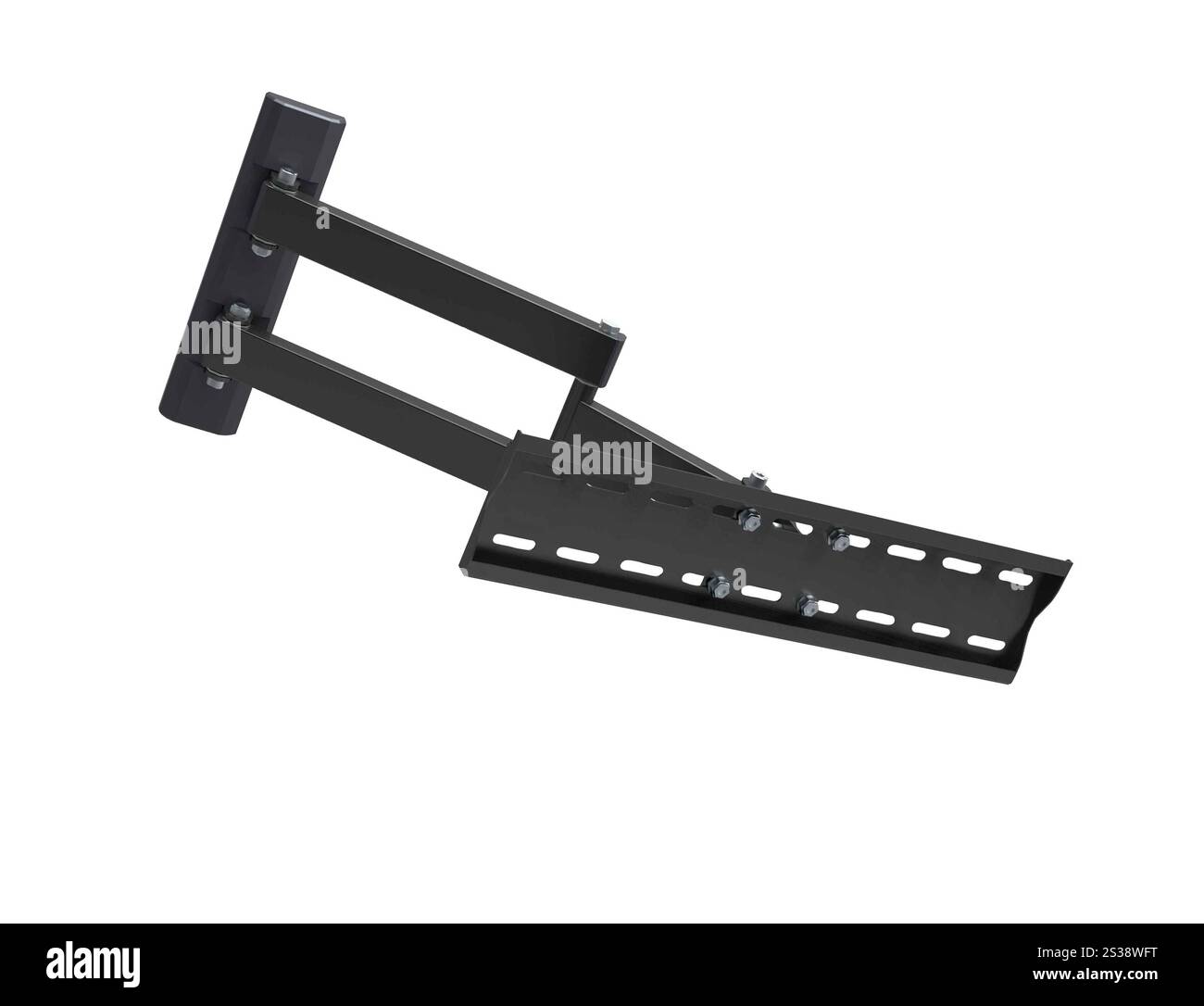 Grey color parts of wall mount brackets isolated on white background ...