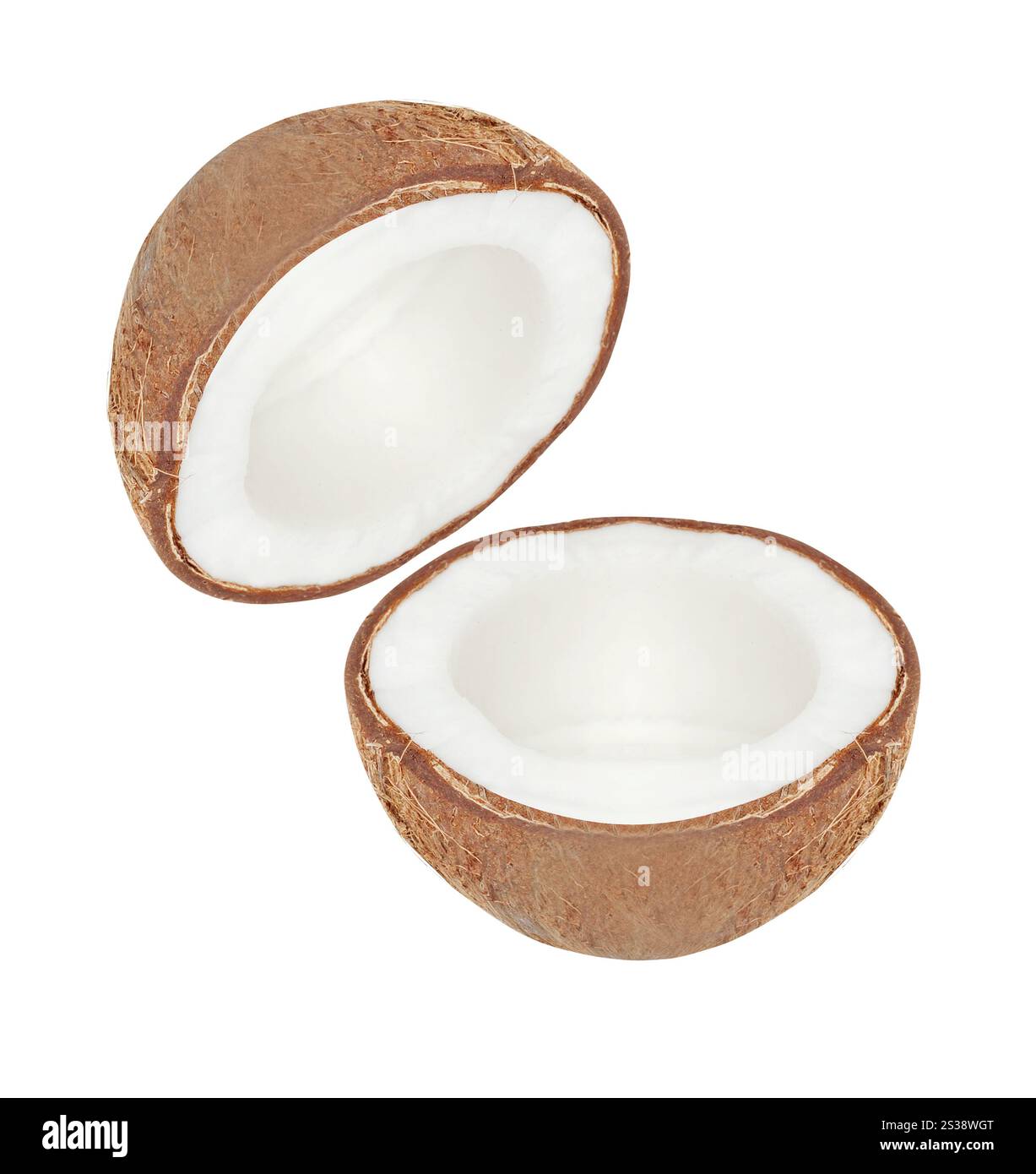 Crushed cocnut isolated on white background Stock Photo - Alamy