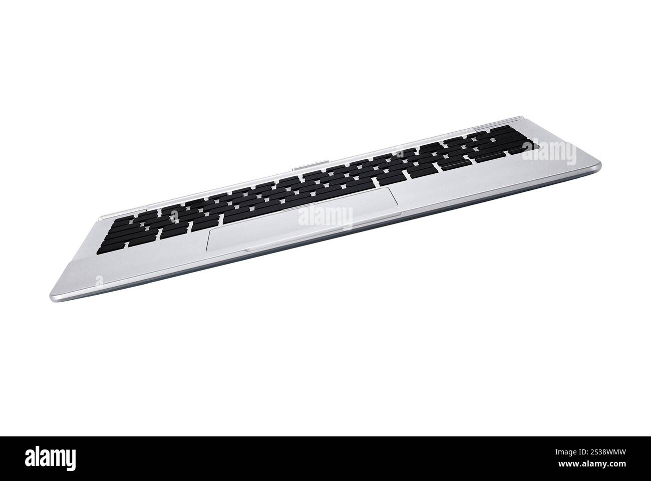 Modern aluminum computer keyboard isolated on white background. Modern ...