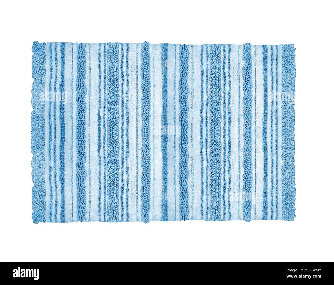 Blue bath rug isolated on white background Stock Photo - Alamy