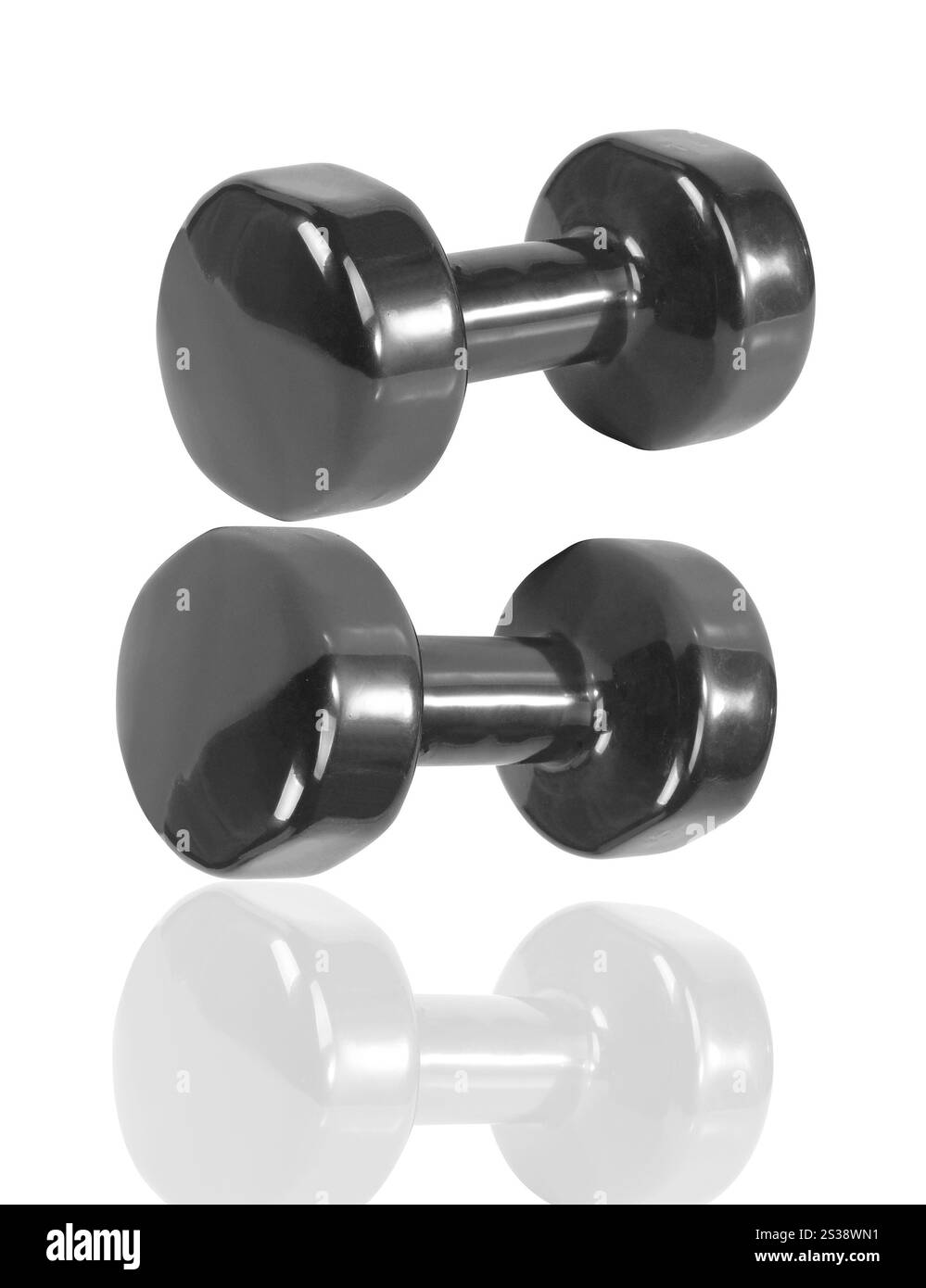 Dumbbells isolated on white background. Dumbbells isolated Stock Photo - Alamy