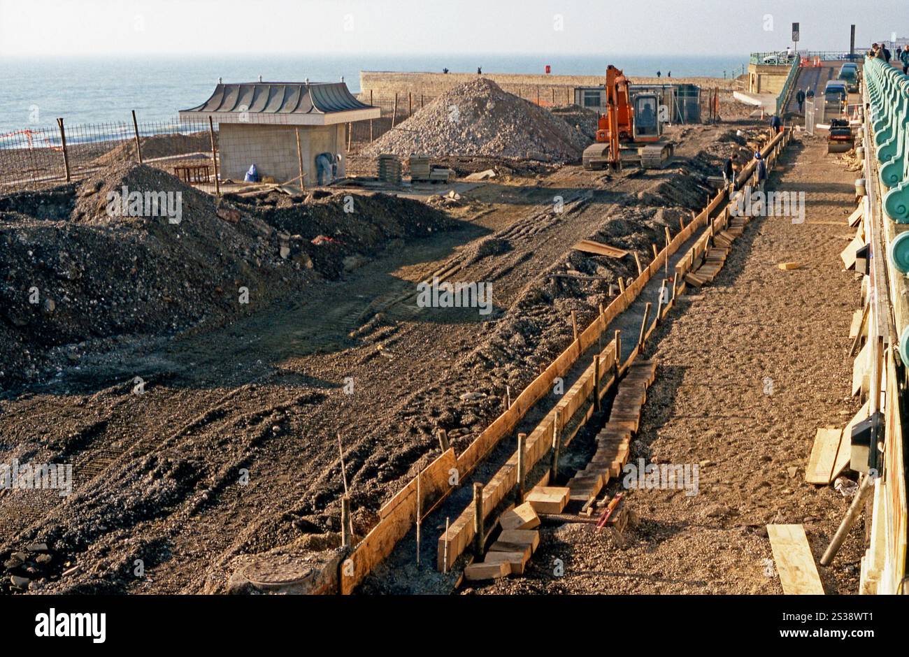 Construction of underground storm drainage works at Kings Road near the ...