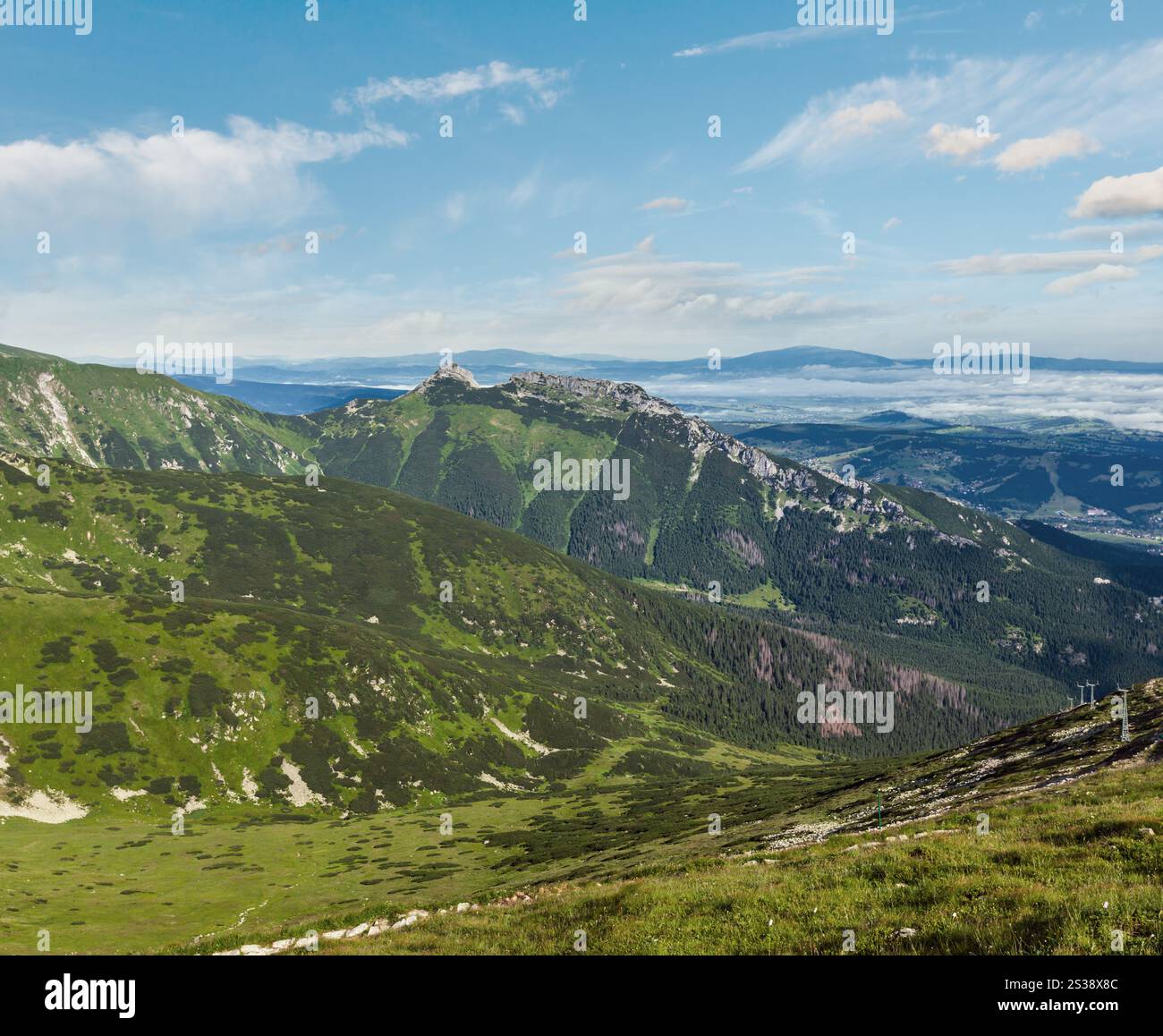 Tatra Mountain, Poland, view to Giewont mount from Kasprowy Wierch ...
