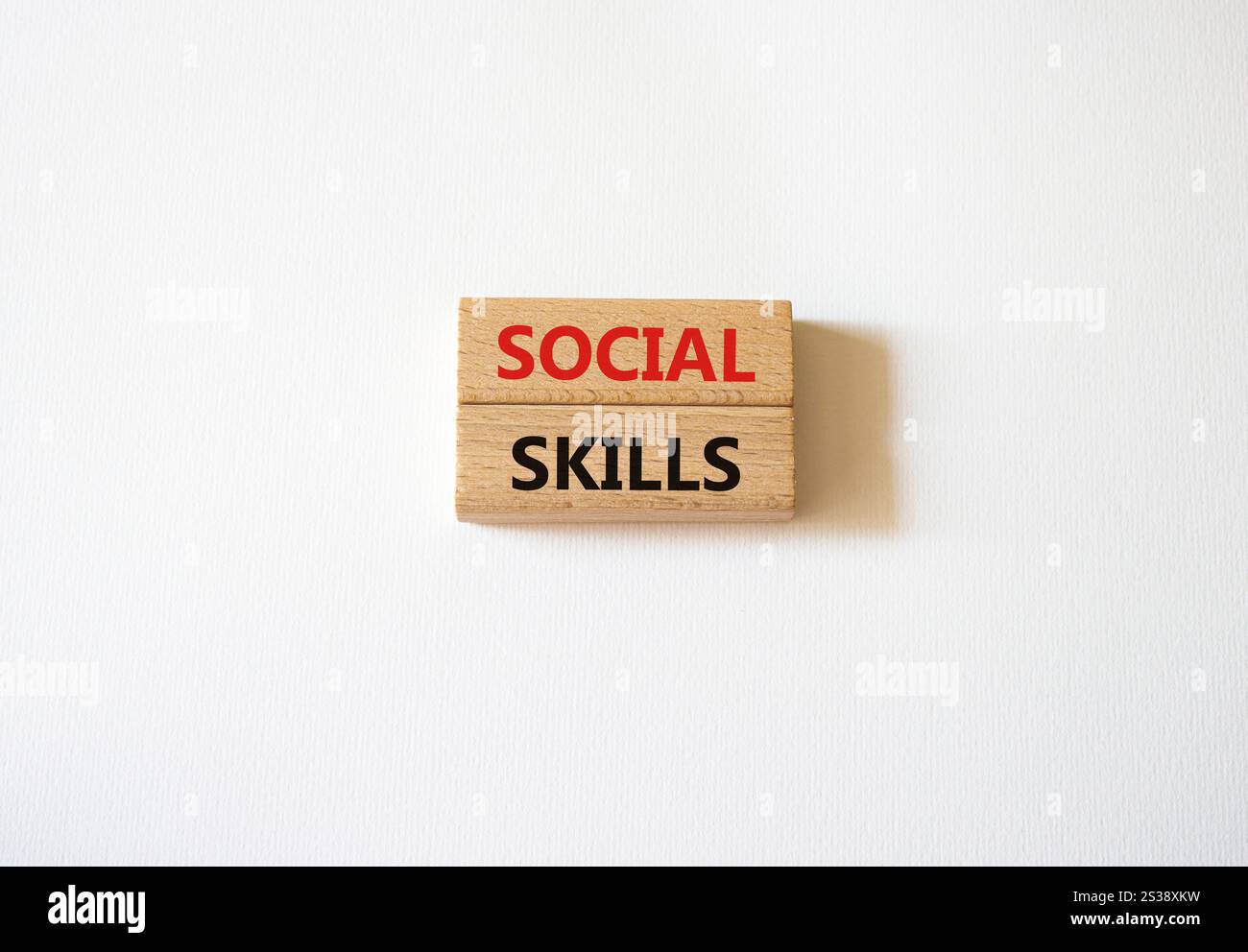 Social skills symbol. Wooden blocks with words Social skills Beautiful ...