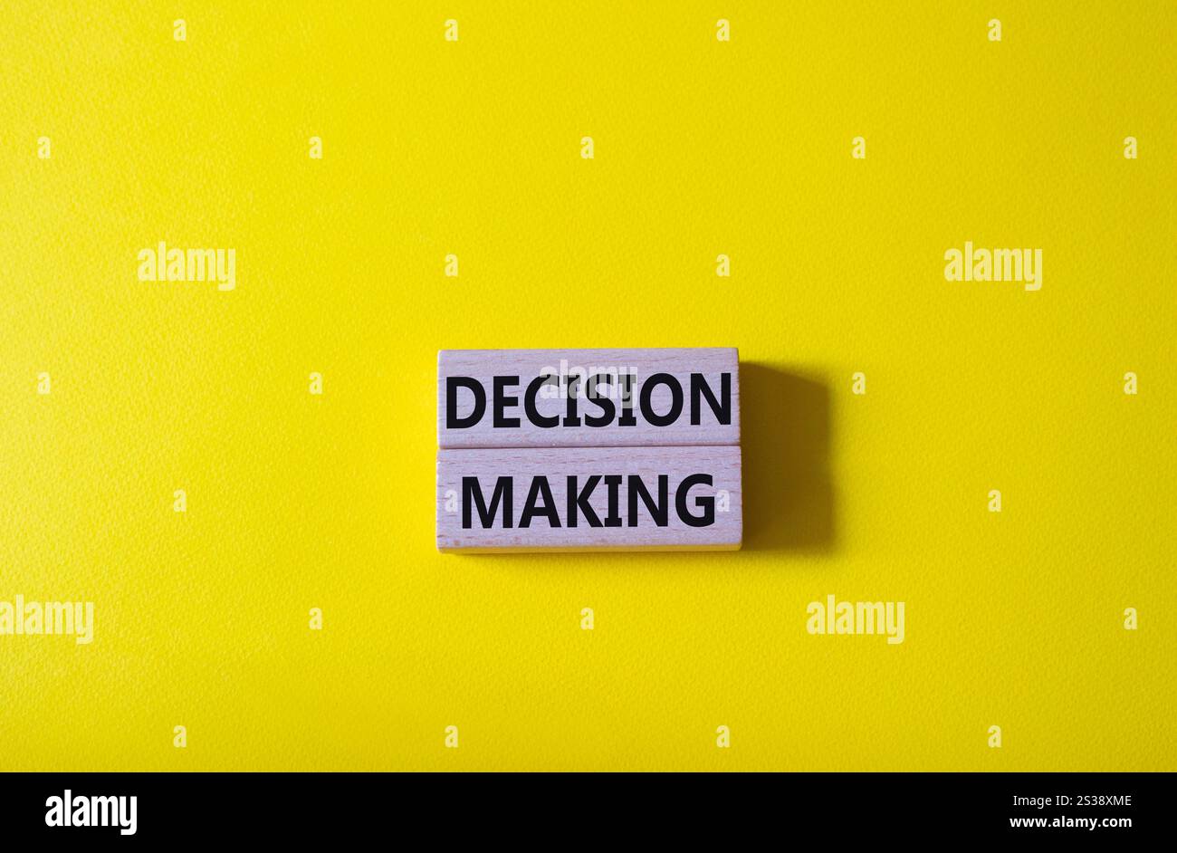 Decision making symbol. Wooden blocks with words Decision making ...