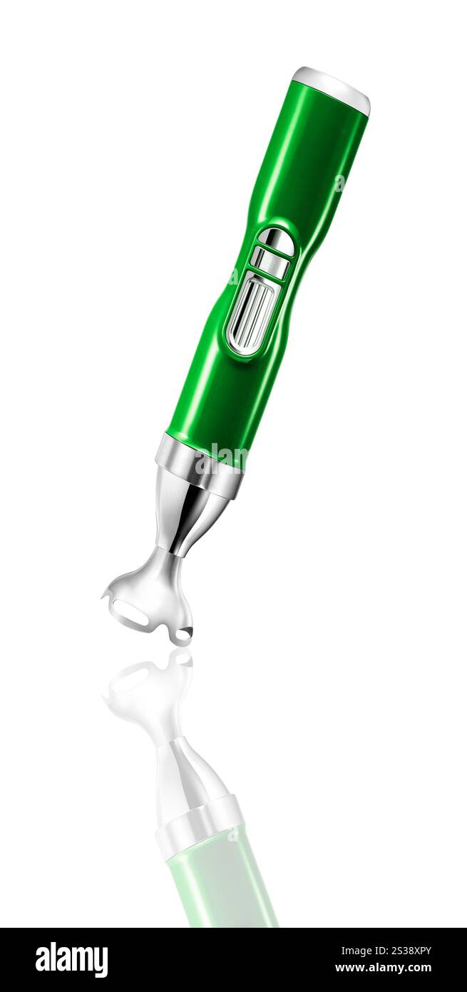 Compact Green blender isolated on white background. Compact Green ...