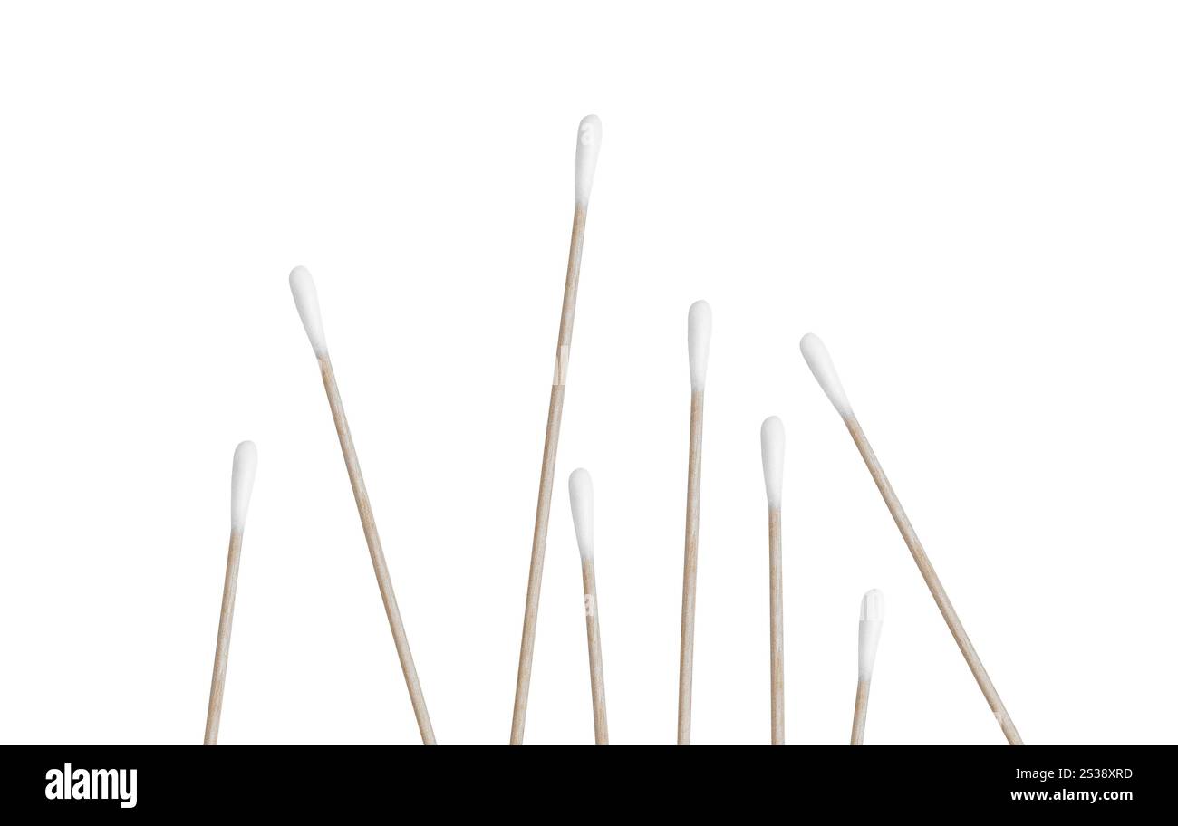 Cotton swabs for cleaning ear isolated on white background Stock Photo ...